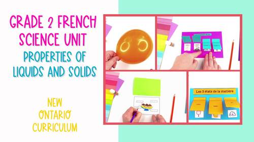 French Science Grade 2 Liquids and Solids - Sciences 2e Les liquides et ...