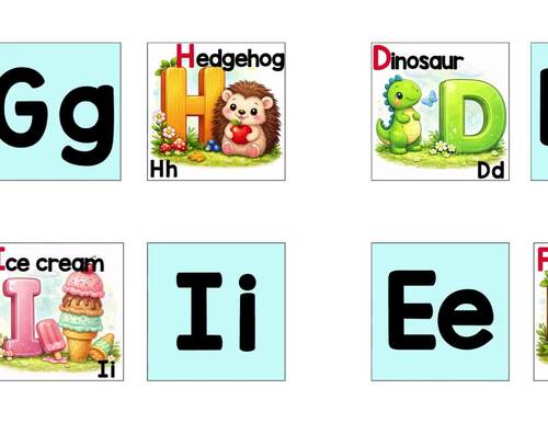 Picture Alphabet Magnetic Tile Decor Stickers (Printable) | TPT