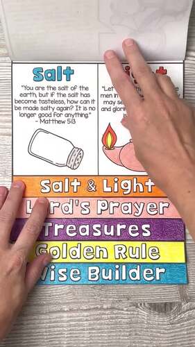 Sermon on the Mount Bible Craft Flip Book For Christian Sunday School Kids