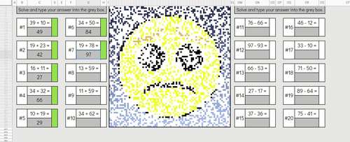 Digital Math Pixel Art | Mystery Picture 5th Grade Fluency Addition ...