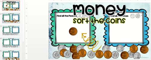 Coin Identification Smart Board Lesson Bundle | Interactive Money ...