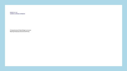 Grades 4, 5, &6 Summer/ End of the Year Workbook by EduLibrary | TPT