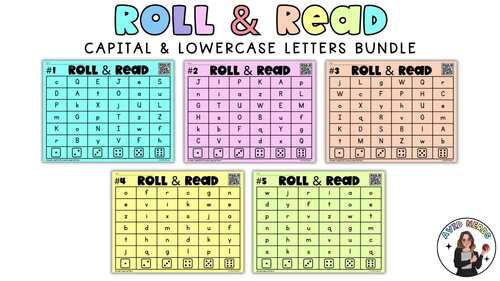 Capital and Lowercase Letter Recognition and Sounds | Roll & Read Games ...