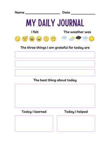 Daily SEL Journal for Elementary Students by SEL Slices | TPT