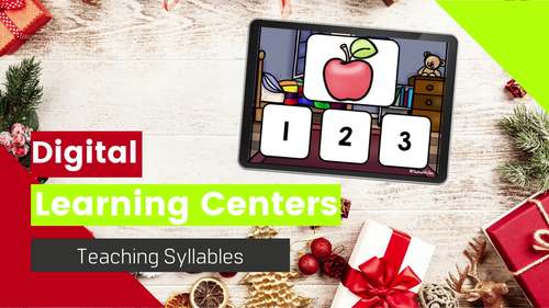 Syllable Phonics Games and Sorts Christmas Literacy Centers | TPT