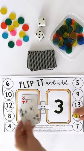 Addition Fluency Games | Single digit addition by Rainbow Sky Creations