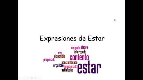 Spanish Estar Expressions Video Note Bundle by Sr and Monsieur Schepeez