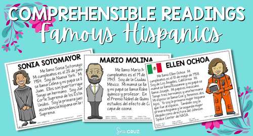 Hispanic Heritage Month Spanish Reading Comprehension Passages & Activities