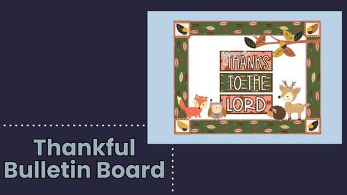 Fall Thanksgiving Bulletin Board / Thankful Door Decor / Christian Themed