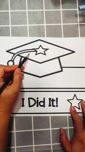 End of Year Graduation Hat Name Craft | “I Did It!” Keepsake Fine Motor ...