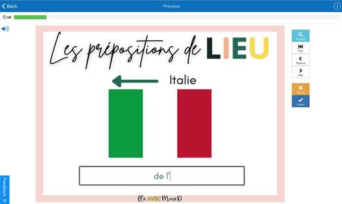 Les prépositions de lieu - French Prepositions Boom Cards by FLE avec MmeD