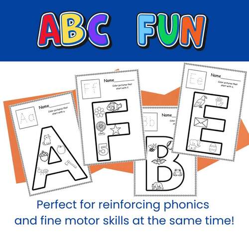 ABC FUN – Trace & Color! by A Forever Foundation | TPT