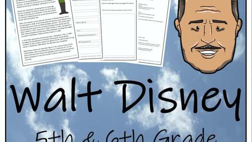 Walt Disney Close Reading Activity | 5th Grade & 6th Grade | TpT