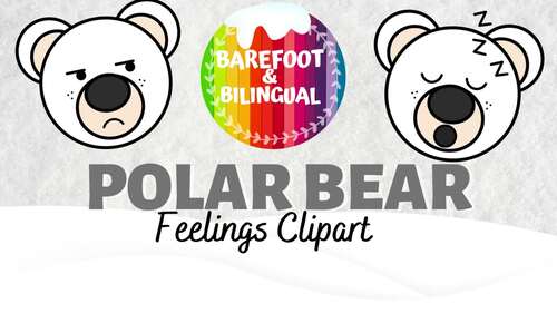 Polar Bear Clipart | SEL Feelings Clipart | TPT