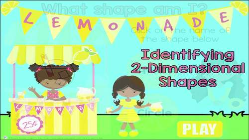 Summer 2-Dimensional Lemonade Shapes Google and PowerPoint Digital Game