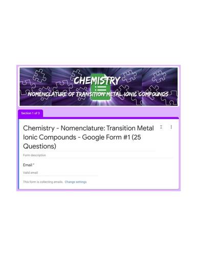 Chemistry - Nomenclature (Transition Metal Ionic Compounds) - 3 Google ...