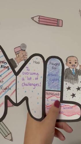 MLK Bilingual Craftivity | Martin Luther King Jr. Writing Activity-No Prep
