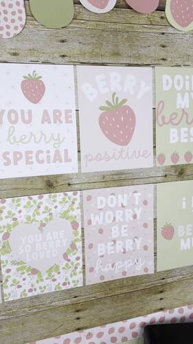 Strawberry Classroom Posters | EDITABLE | Pastel Brights Gingham ...