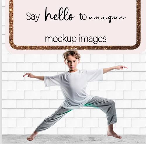 Exercising Kids K-2 mockup MOVEABLE Mock-up png by Teach Elite | TPT