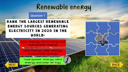 Earth Day Activity: Renewable Energy Science Facts Quiz | A Discussion ...