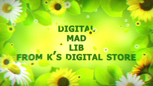 SPRING ALL DIGITAL MAD LIB ( PARTS OF SPEECH / GRAMMAR ACTIVITY )