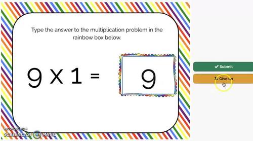 Multiplication Facts (x9) Nines Practice BOOM CARDS (Fill-In-The-Blank)