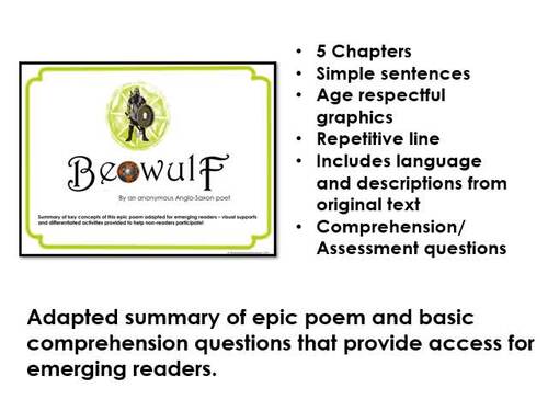 ADAPTED SUMMARY OF BEOWULF by Wise Dragon Education Supports | TPT