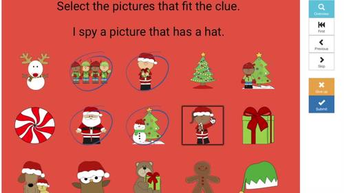 I Spy Christmas Guessing Game Boom Cards by love2speak | TPT