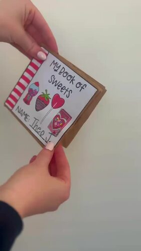 Low Prep Valentine's Day Writing Activity-My Book of Sweets (Brown ...