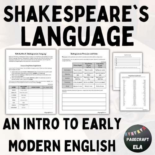 Shakespeare's Language | Introduction to Early Modern English ...