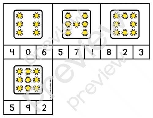 Sunshine Dice and Domino Clip Cards - Count and Write Number Sentences ...