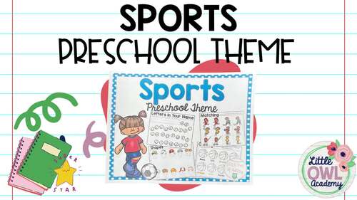 Sports Preschool Theme by Little Owl Academy | TPT