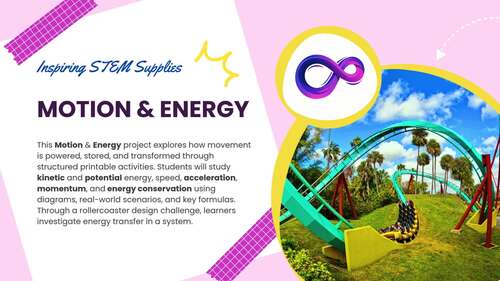 STEM Project: Motion & Energy | Rollercoaster Design Challenge PBL | MS ...
