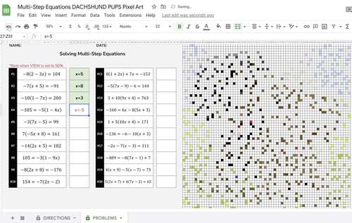 Algebra Solving Multi Step Equations | Non-Seasonal | Christmas Pixel ...