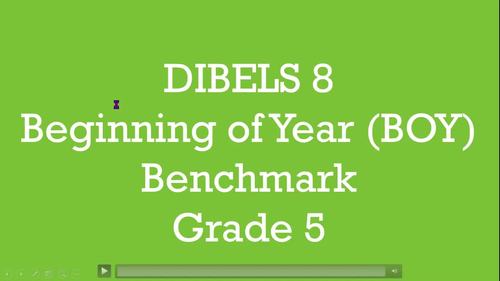 DIBELS 8 BOY Benchmark Assessment Grade 5 by Peaceful Classroom | TPT
