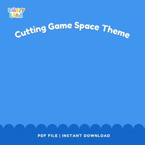 Cutting Practice Space Theme - Fine Motor Skills Activity by Wuffyland