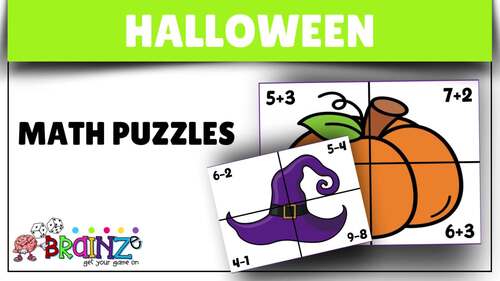Kindergarten Halloween Activities Math Puzzles (1-10) | Sequencing ...