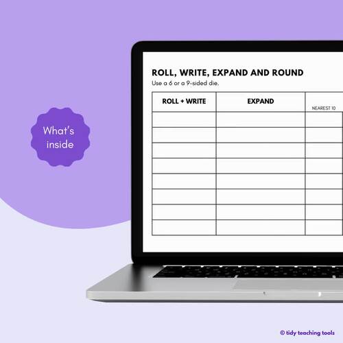 Roll and Round | Math Activity + Game by tidy teaching tools | TPT