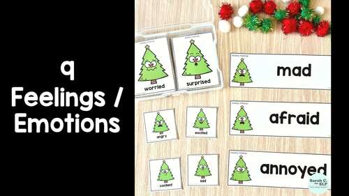 Holiday Feelings or Emotions Activities for Language Therapy & Christmas