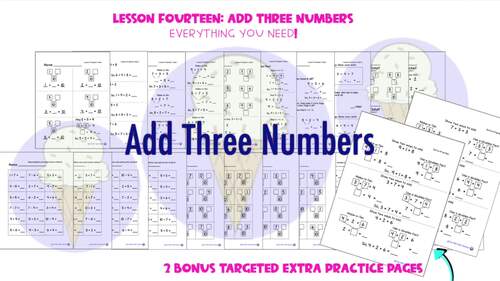 Lesson 14 First Grade: Add Three Numbers by The Mint Chip Teacher