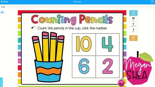 Back to School Boom Cards for Kindergarten Numbers & Counting Distance ...