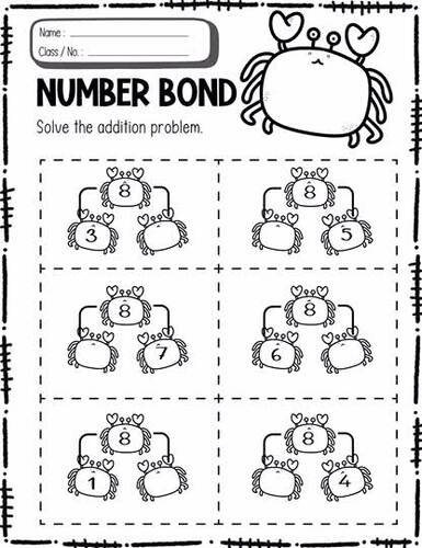 Pirate-Sea animal | Addition & Subtract| ten frame |Number bond | TPT