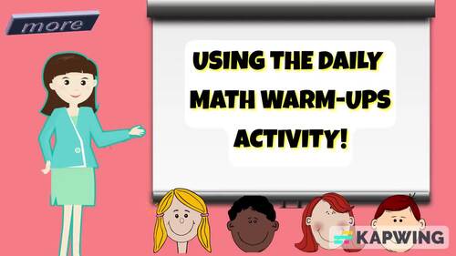 FREE SAMPLE 4th Grade Math Center Warm Ups Activity Morning Work for ...