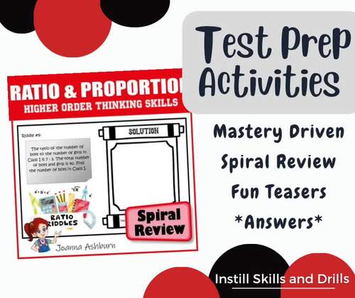 Equivalent Ratios & Proportions Word Problems and Reflection Test Task ...