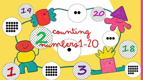 Polka dot numbers 1 to 20 poster, classroom decor for preschool and ...