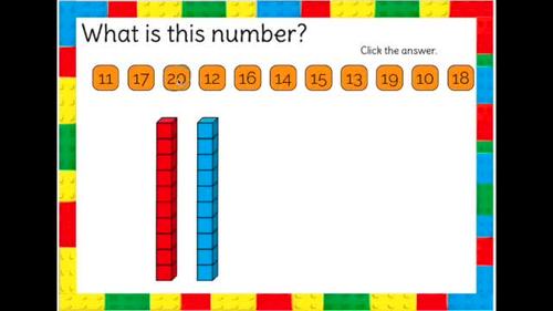 Kinder Math Digital Tasks Blocks 0-20 by Aussie Waves | TPT