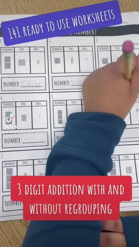 3-Digit Addition (with and without regrouping) by Whole and Healthy ...