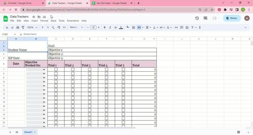 Social Work Goal Tracking Form & Data Collecting Form by Counseling Chaos