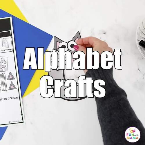 Alphabet Letter Crafts BUNDLE A to Z Uppercase & Lowercase Alphabet Crafts