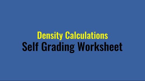 Density Calculations Digital or Printable Review Sheets with 3 levels ...